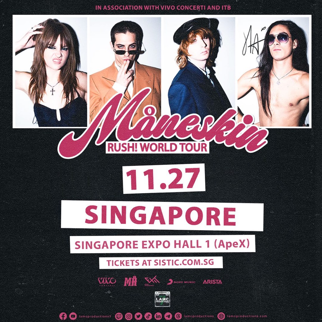 WTS 2 x Maneskin World Tour in Singapore Tickets (Price Negotiable ...