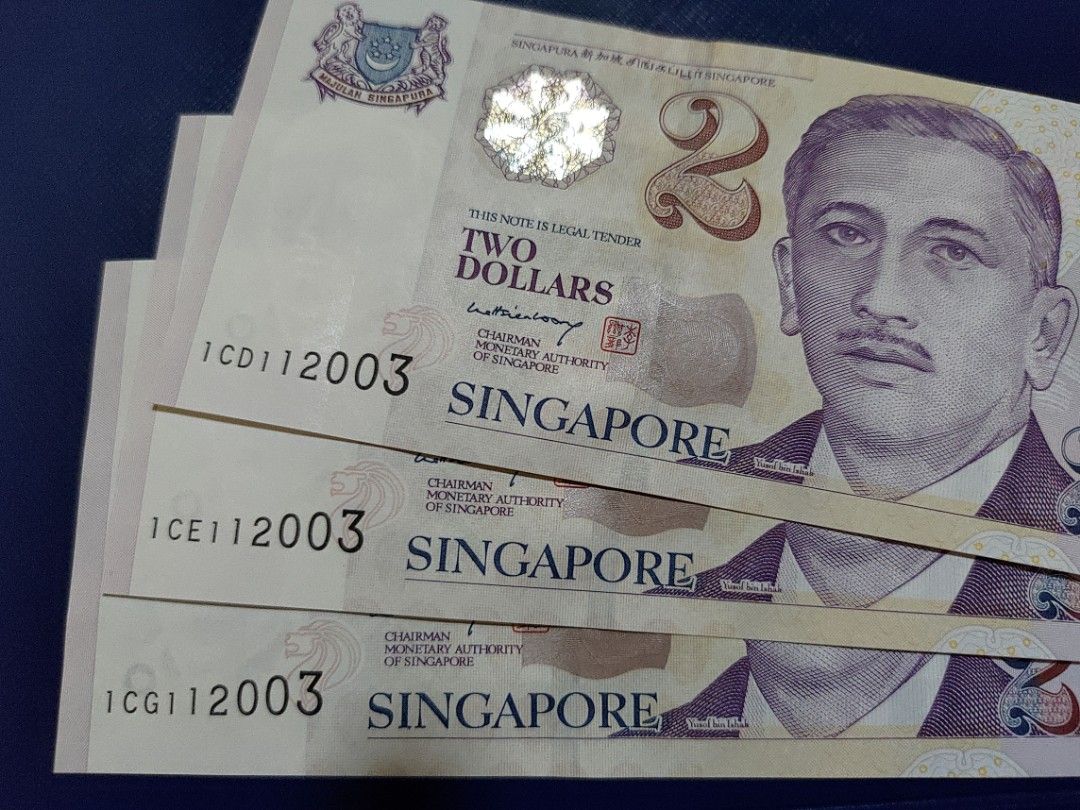 3 $2 portrait notes with same number and LHL singatures, Hobbies & Toys ...