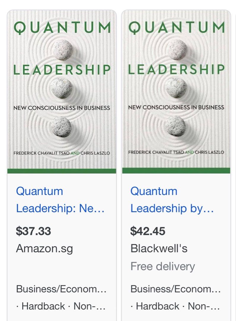 3 business help books by Frederick Tsao: Quantum Leadership; One Choice ...