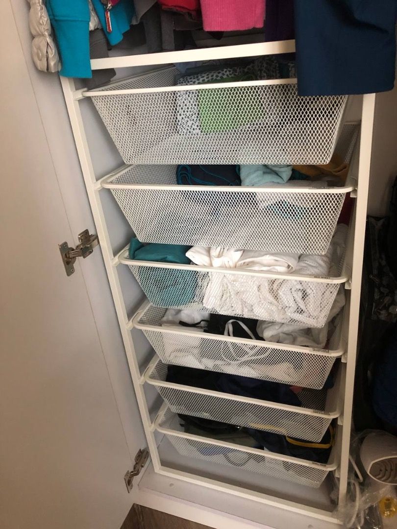 6 layer pull out wardrobe storage white (Please READ description before ...