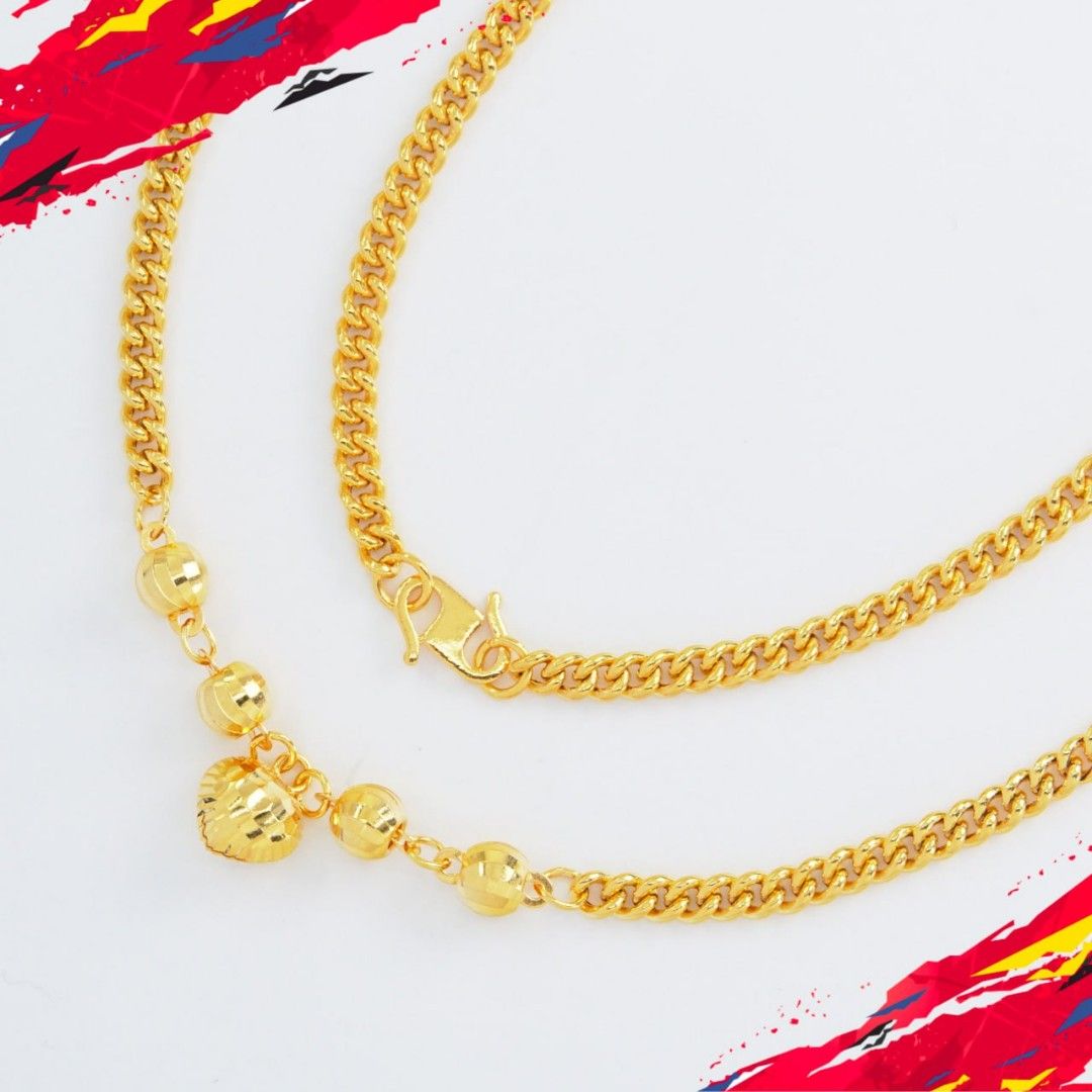 916 Gold RANTAI LEHER, Women's Fashion, Jewelry & Organisers, Necklaces ...