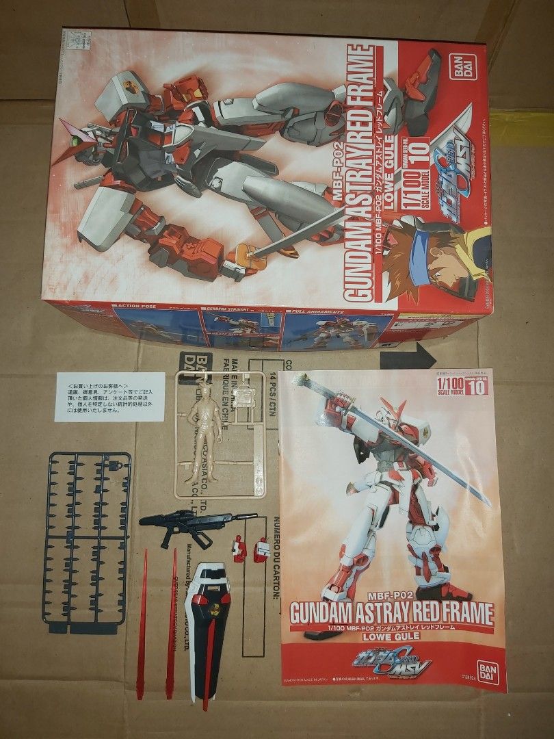高達 紅骨 部件 Gundam Seed MSV Astray Red Frame MBF-P02 Bandai Gunpla Parts 人仔 槍 盾 拳頭 劍 說明書 吉盒 Join ...