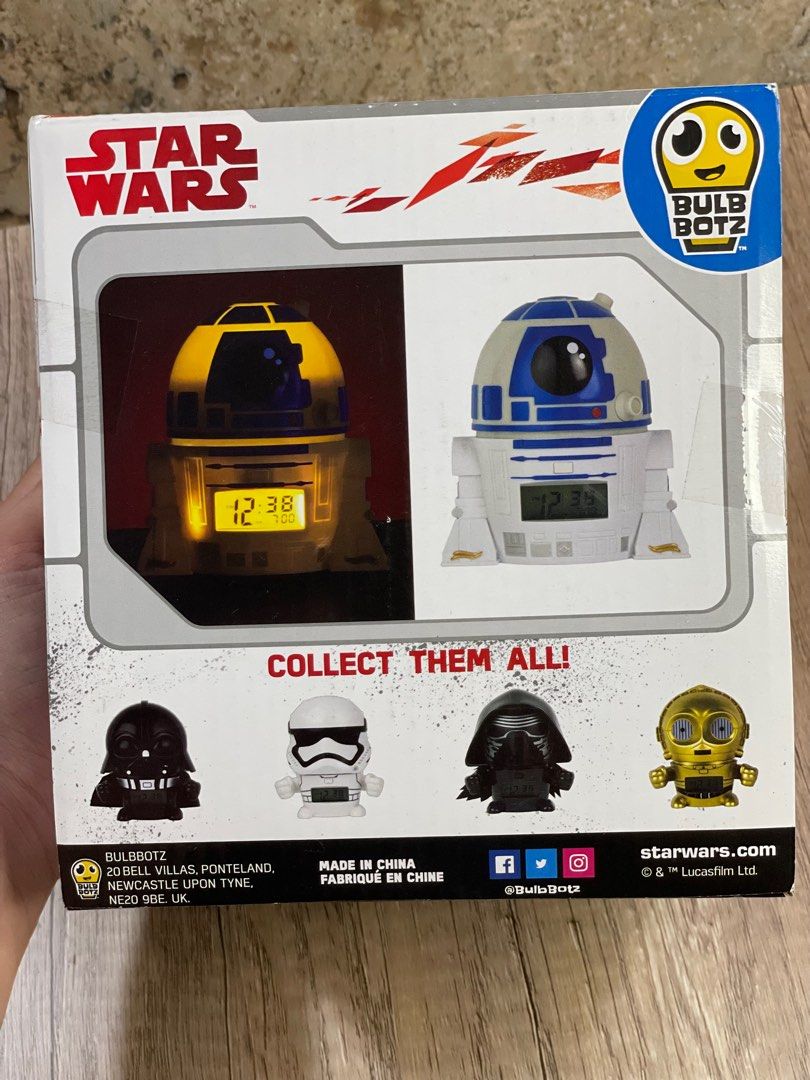 全新免運-正版樂高星際大戰 STAR WARS BulbBotz R2-D2 電影 原聲 夜燈 鬧鐘 時鐘, 家具及居家用品, 居家裝飾 ...