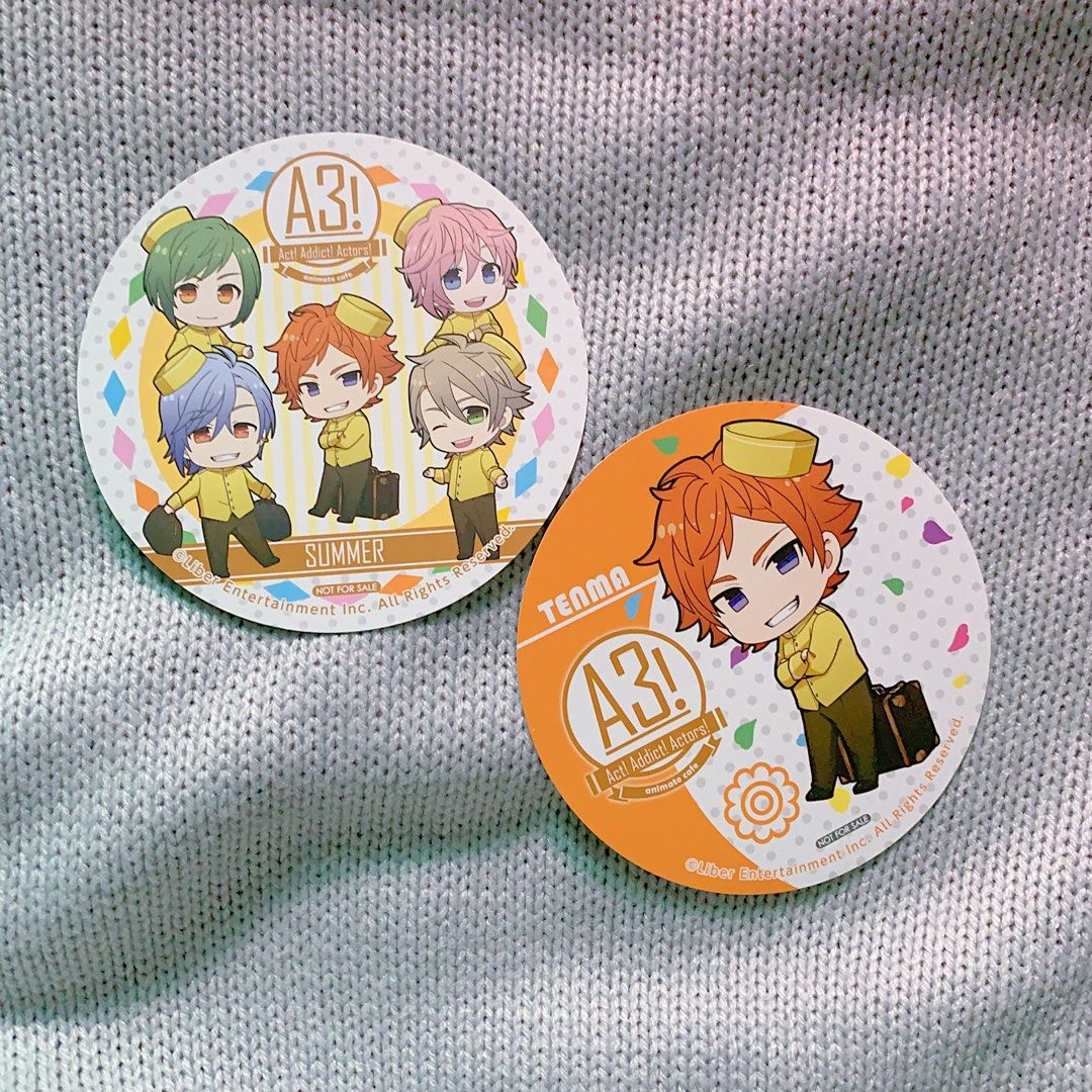 A3! Tenma summer paper coaster anime round cafe , Hobbies & Toys ...