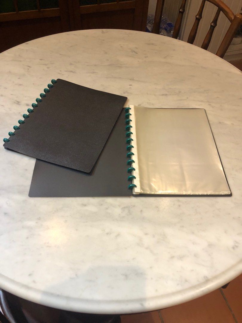 A4 black folder with clear pocket, Hobbies & Toys, Stationery & Craft ...