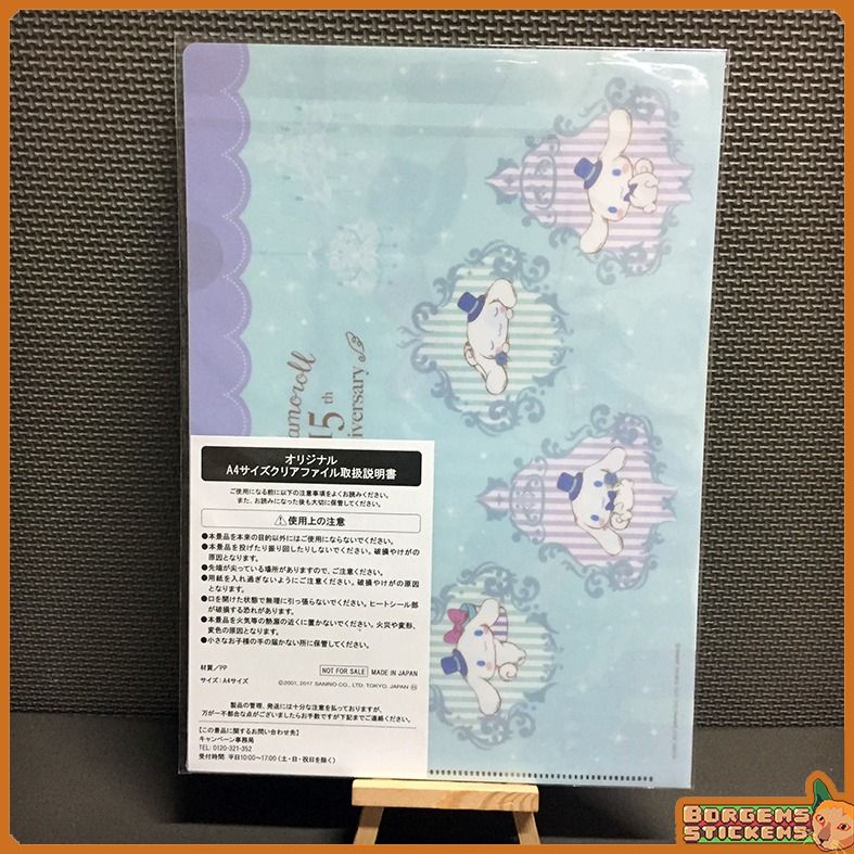A4 Clear Files - Cinnamoroll Sanrio Official merchandise / 15th ...