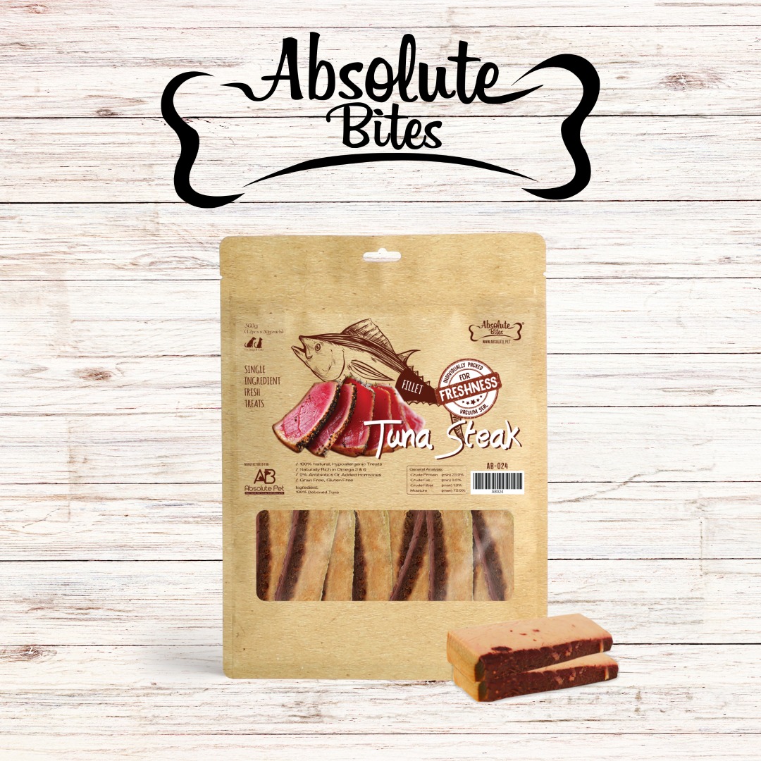 Absolute Bites Tuna Steak Dog and Cat Treats 360g, Pet Supplies, Pet ...