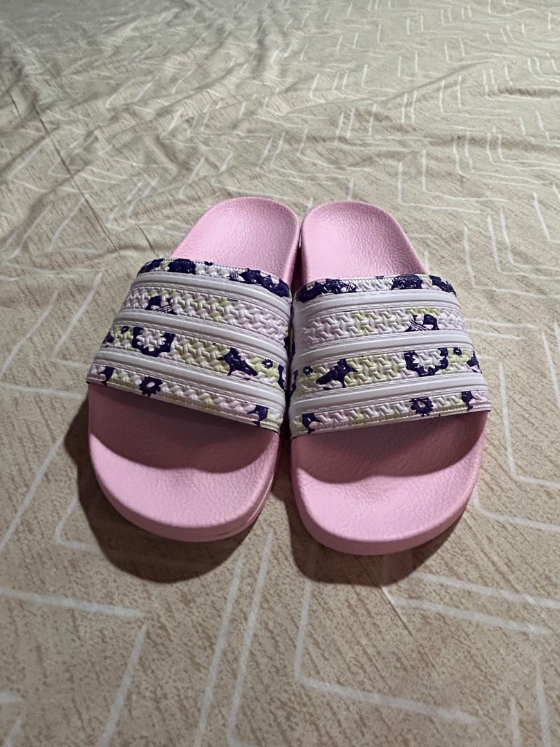 Adidas Pink Slides, Women's Fashion, Footwear, Slippers and slides on ...