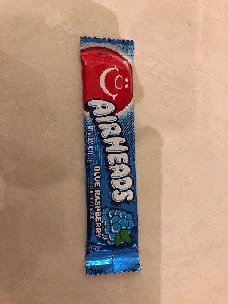 Airheads Blue Raspberry Flavour, Food & Drinks, Packaged & Instant Food ...
