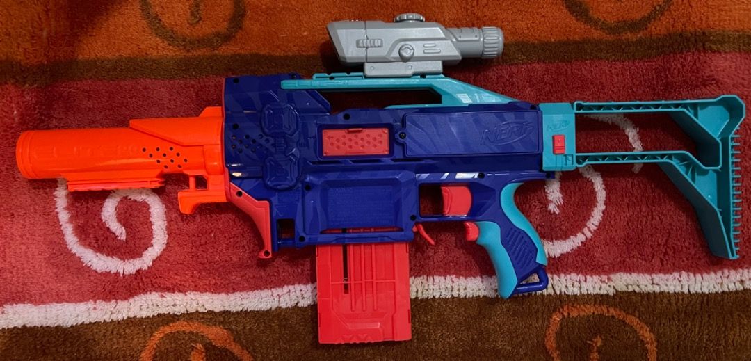 All New Original Nerf StormCharge OT Orange Trigger Motorized Blaster ...