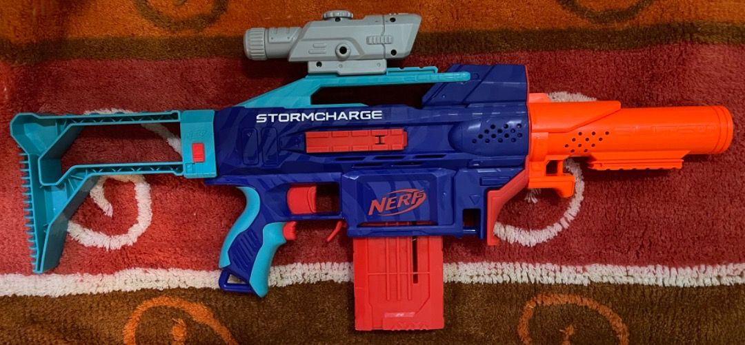 All New Original Nerf StormCharge OT Orange Trigger Motorized Blaster ...