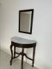 Antique half moon marble top table & mirror set, Furniture & Home ...