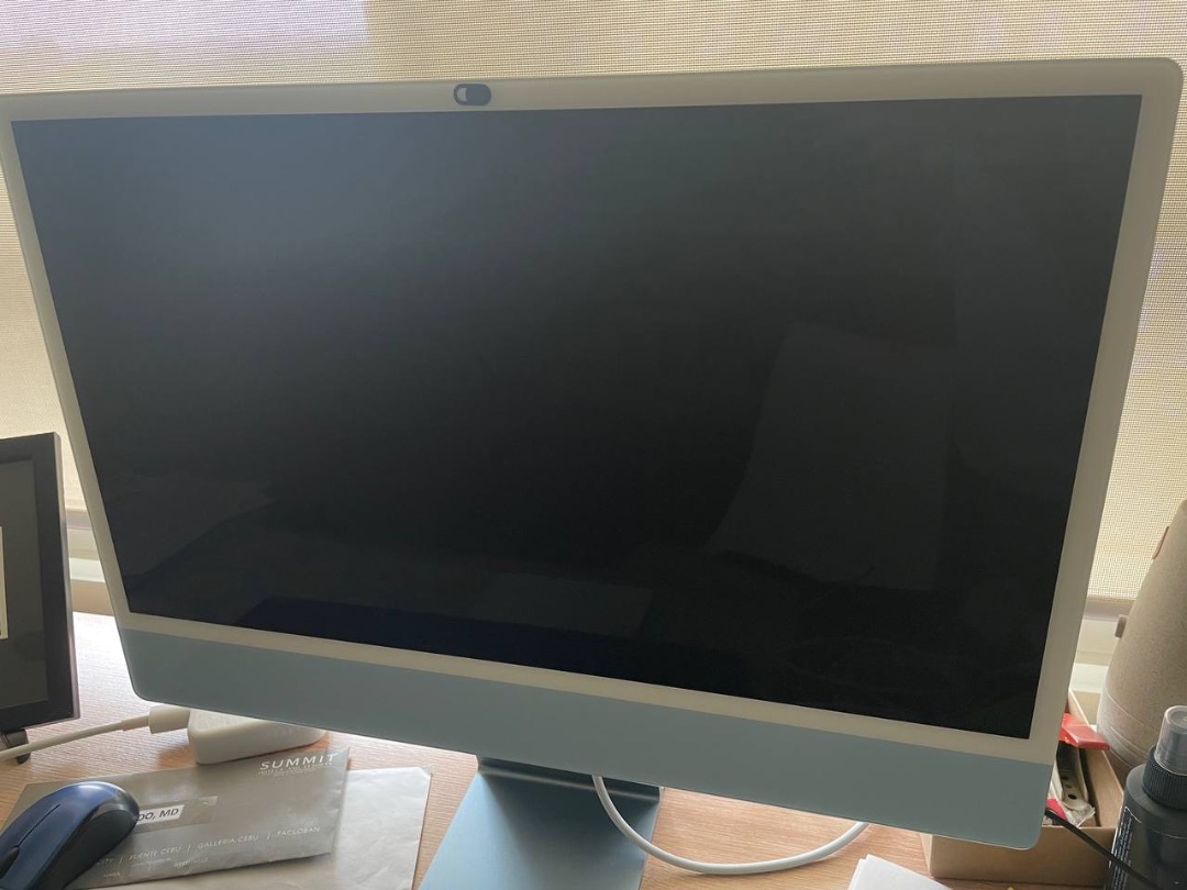 Apple iMac 2021 M1 chip Blue, Computers & Tech, Desktops on Carousell