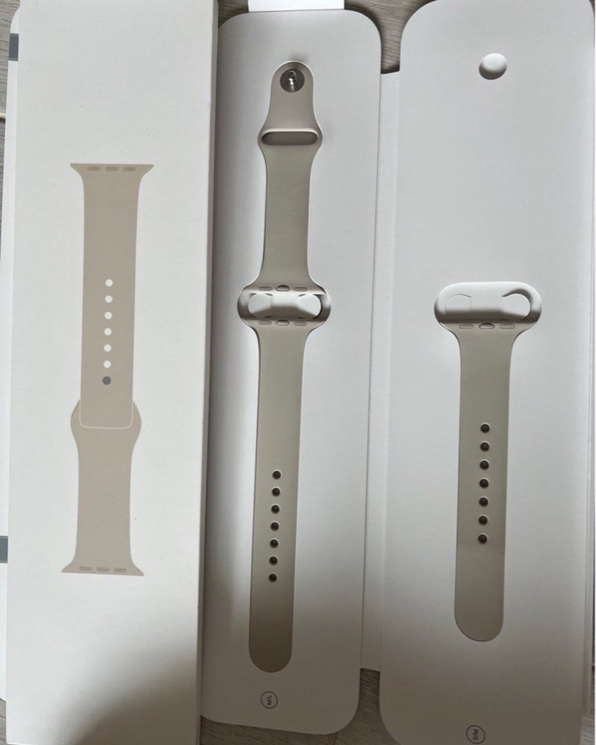 Apple watch strap 45mm (starlight), Mobile Phones & Gadgets, Mobile ...