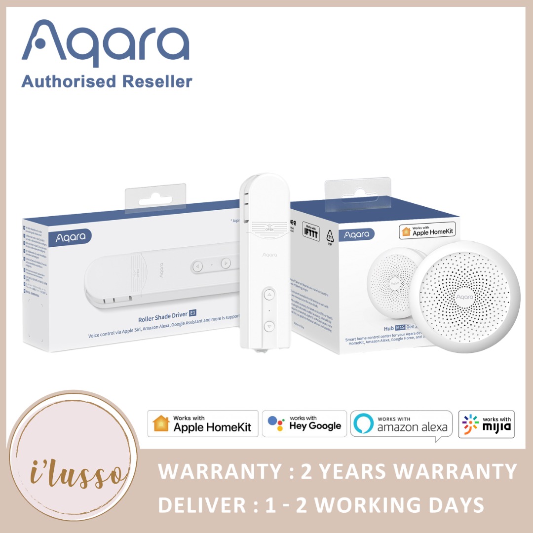 Aqara E1 Roller Shades Drive Combo | Inclusive Aqara M1S Hub Gen 2 3.0 ...