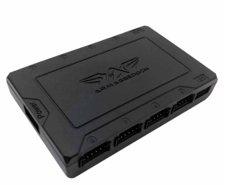 Armaggeddon TX Command-8.2R ARGB Control Board Support 8 RGB Fan and 2 ...