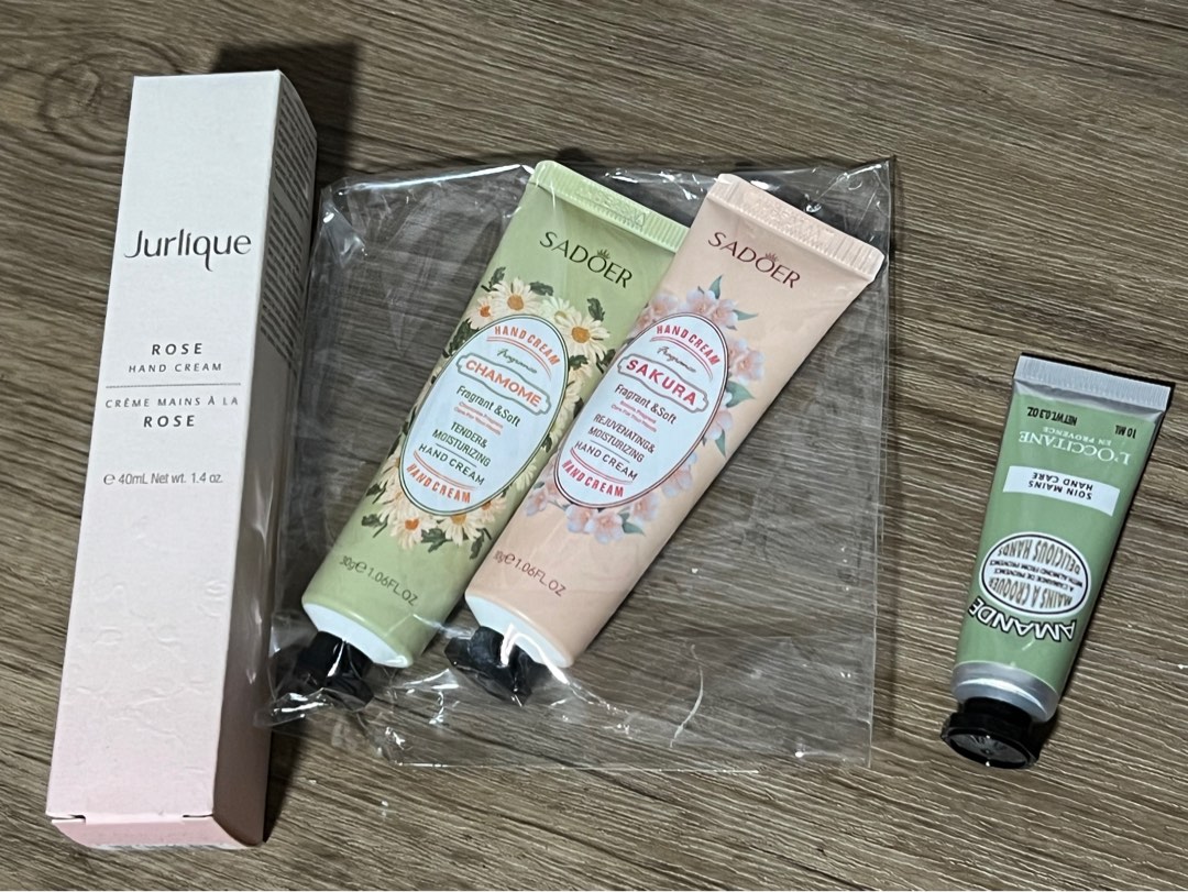 Assorted hand cream set (Loccitane, Sadoer, Jurlique), Beauty ...