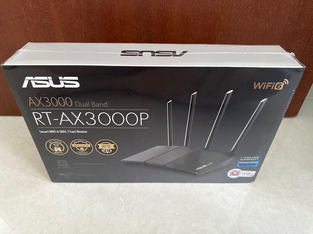 (ASUS) AX3000Dual Band RT-AX3000P Smart WiFi 6 (802.11ax) Router ...