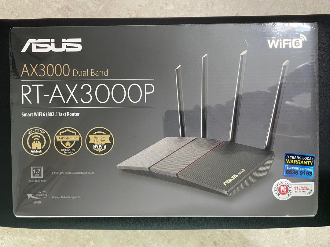 ASUS RT-AX3000P Wifi6 Router, Computers & Tech, Parts & Accessories ...