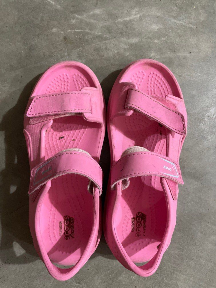 Bata glitter ballet pumps and crocs sandals, Babies & Kids, Babies ...