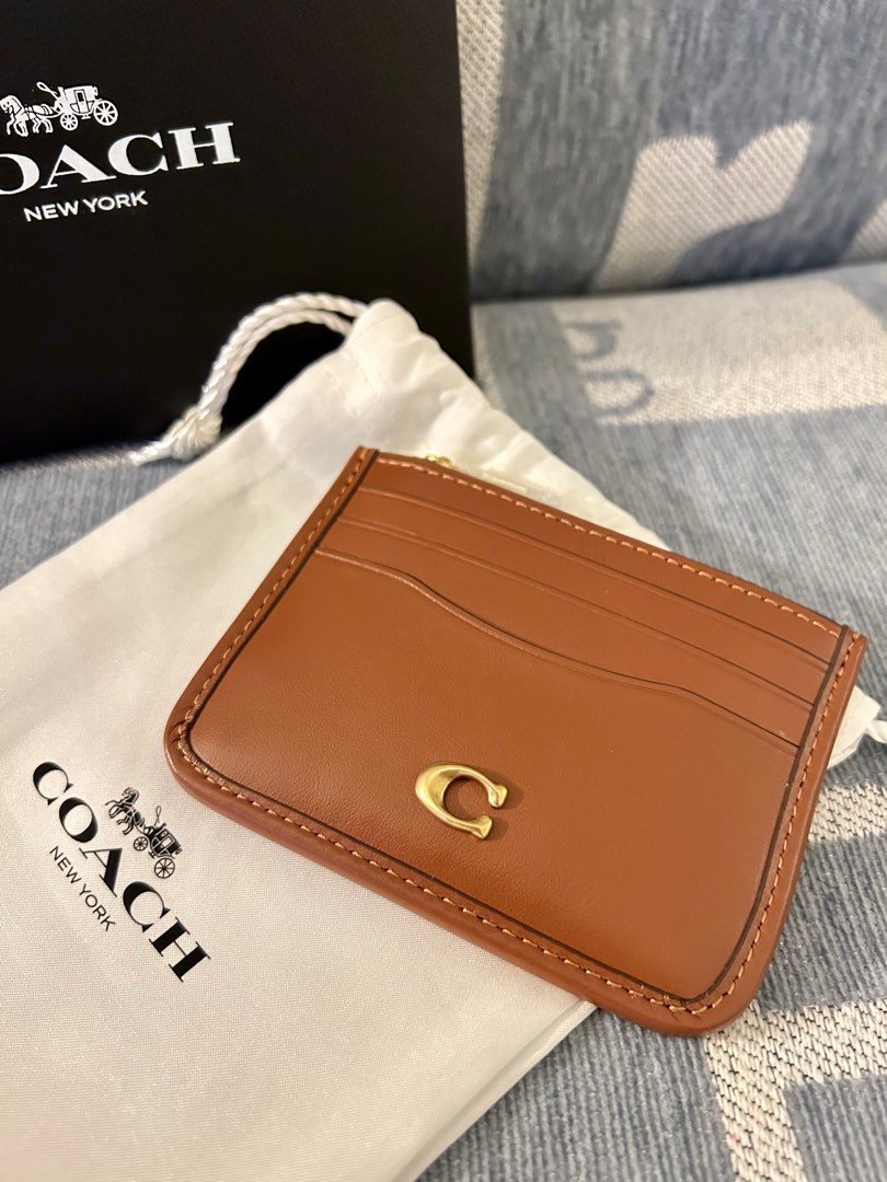 Beautiful COACH Zip Card Case, Women's Fashion, Bags & Wallets, Wallets ...