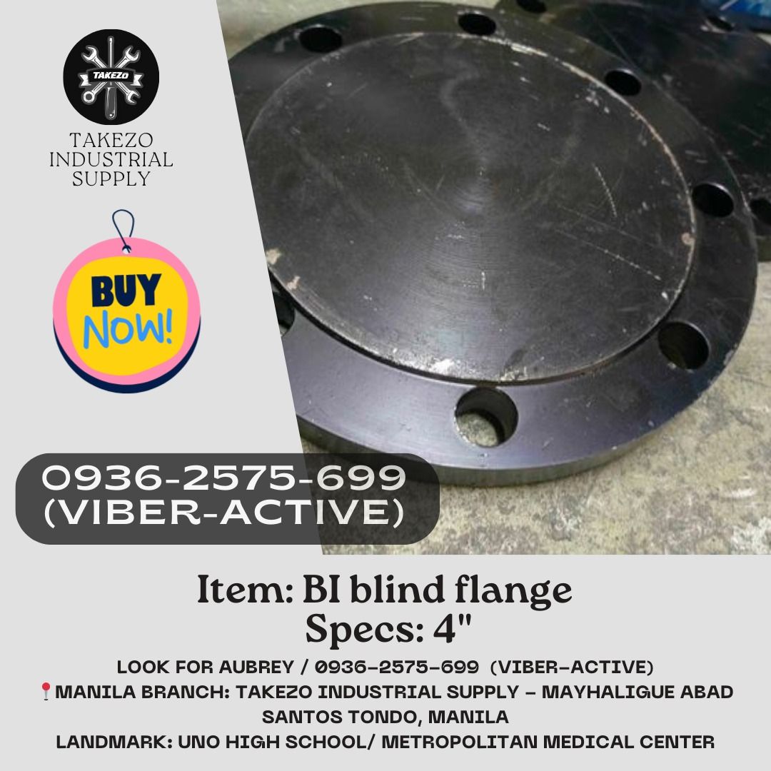 BI BLIND FLANGE, Commercial & Industrial, Construction Tools ...