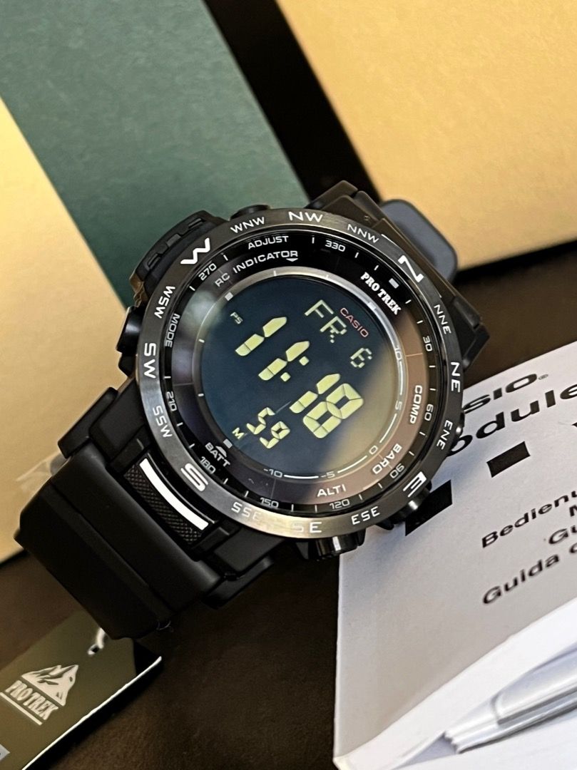 BNEW AUTHENTIC! Casio Pro-Trek PRW35Y-1B Multiband 6 Triple Sensor V3 Tough Solar Renewable ...