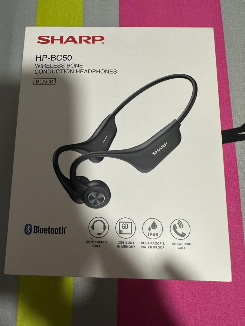 BNIB Sharp HP-BC50 wireless bone conduction headphones for sale!, Audio ...