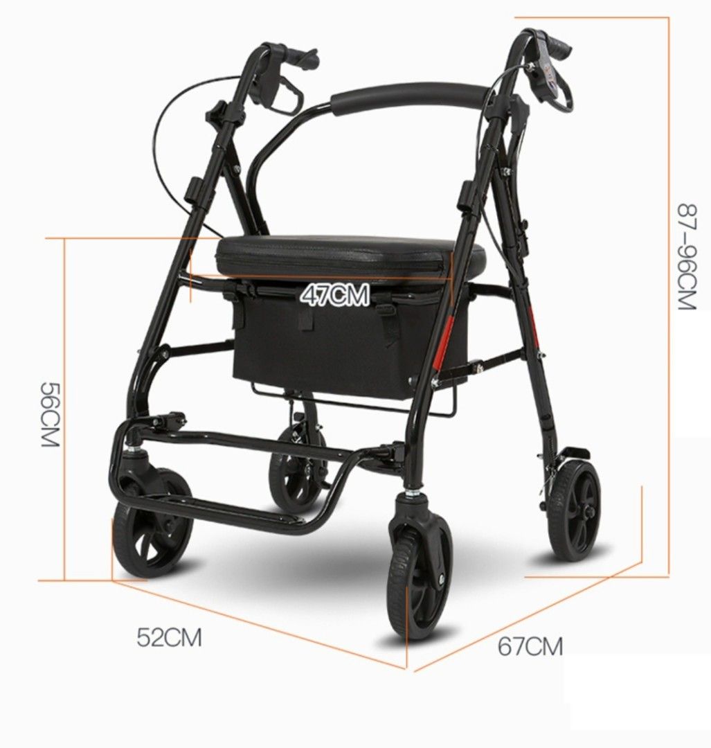 *BRAND NEW* Foldable Four-Wheel Walker with Foot Rest, Health ...