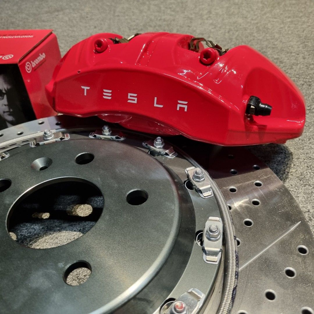 Refurbished Brembo 4 pot New tesla F50 Brake Kit Volkswagen/Audi/Skoda ...