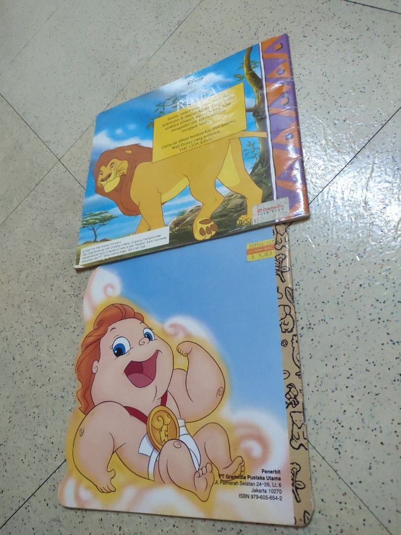 buku cerita Disney Raja Rimba & Hercules, Buku & Alat Tulis, Buku Anak ...