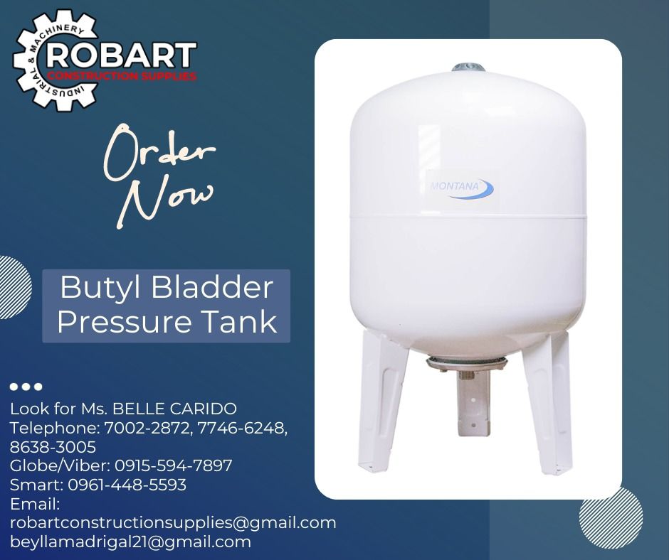 Butyl Bladder Pressure Tank, Commercial & Industrial, Construction ...