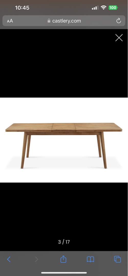 Castlery seb extendable dining table, Furniture & Home Living ...