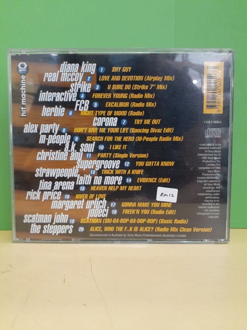 (CD) Hit Machine 10, Hobbies & Toys, Music & Media, CDs & DVDs on Carousell