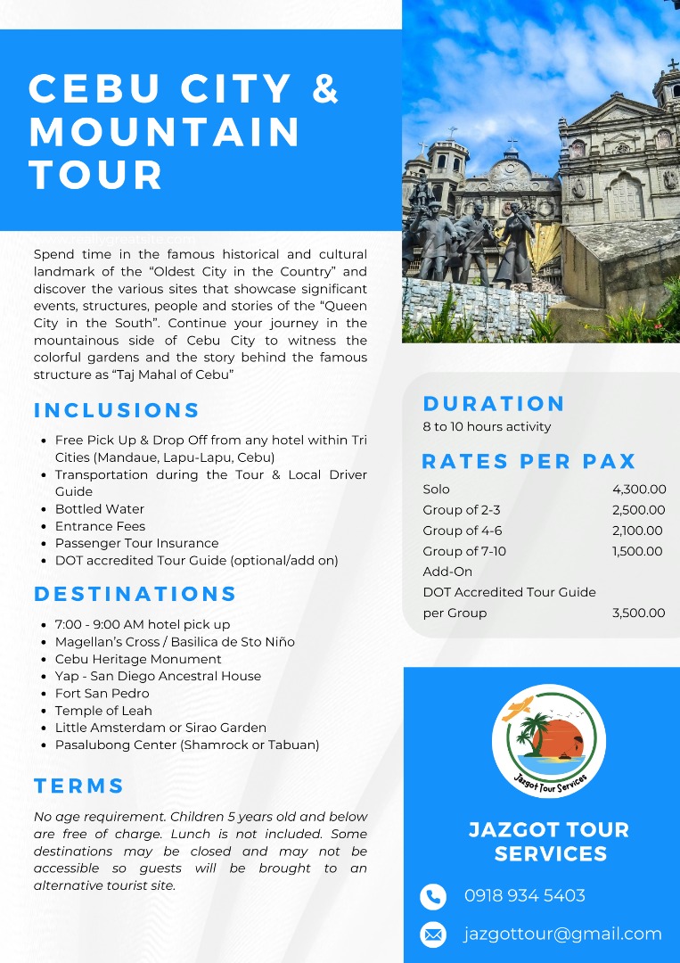 Cebu City & Mountain Tour (Cebu Tour Activities), Tickets & Vouchers, Local Attractions ...