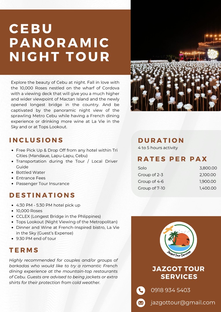 Cebu Panoramic Night Tour, Tickets & Vouchers, Local Attractions ...