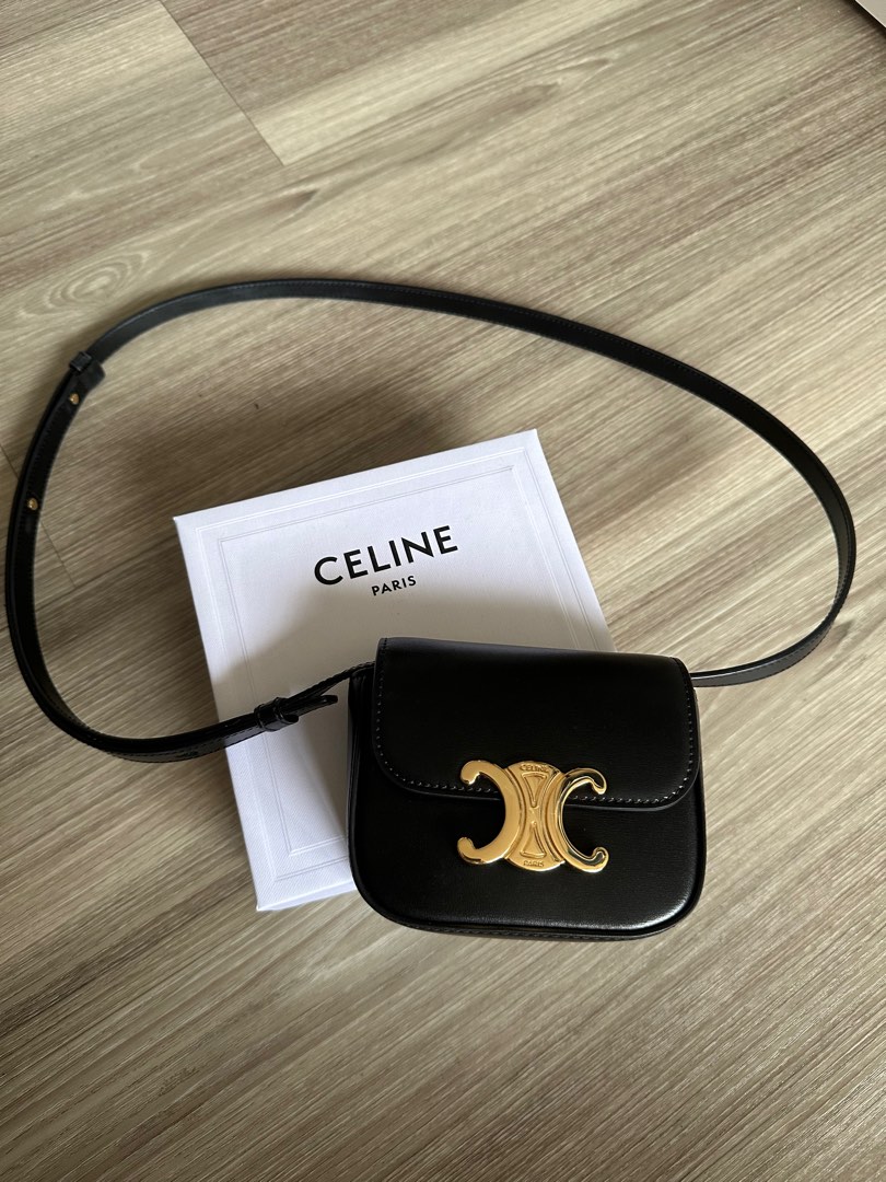 Celine mini triomphe, Luxury, Bags & Wallets on Carousell