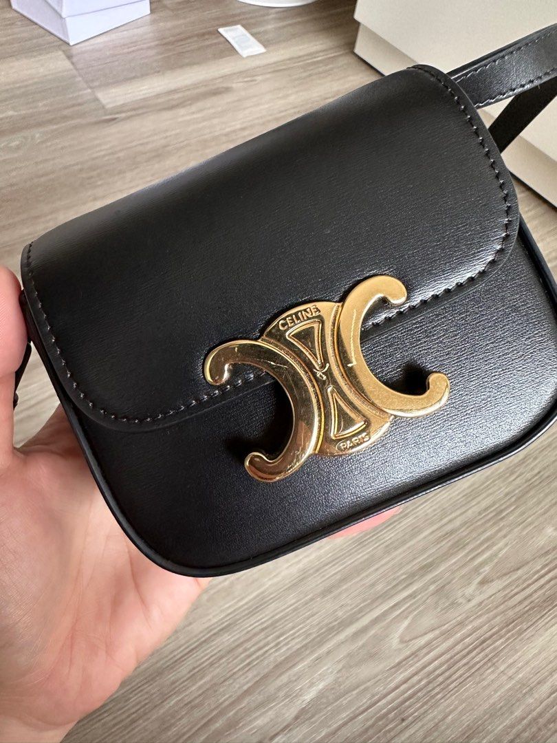 Celine mini triomphe, Luxury, Bags & Wallets on Carousell