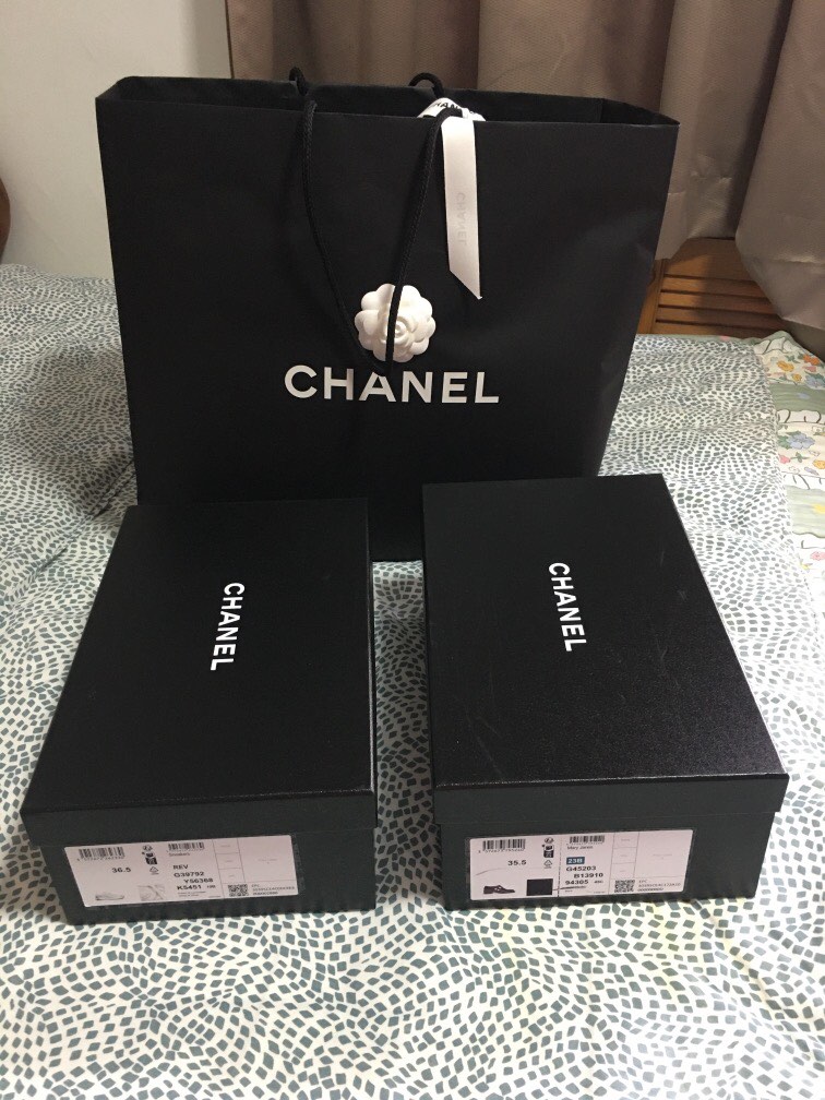 Chanel shoe box, Luxury, Accessories on Carousell