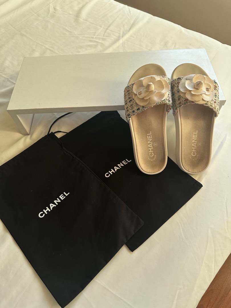 Chanel Slides, Luxury, Sneakers & Footwear on Carousell