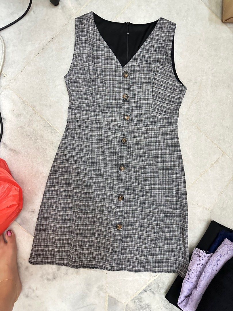 Checkers Dress, Women's Fashion, Dresses & Sets, Dresses on Carousell