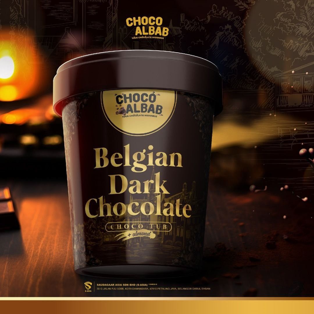 Choco Albab Belgian Dark Chocolate Almond topping, Food & Drinks ...