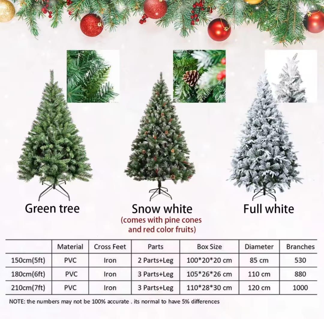 Christmas Tree Premium Snow White Tree With Pines Cones With it as ...