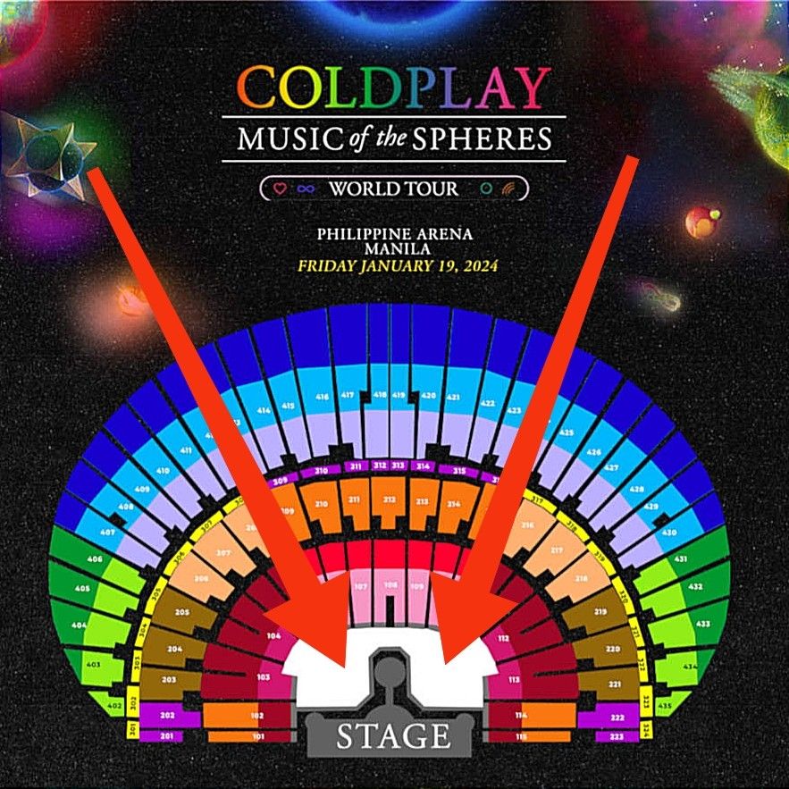 Coldplay Floor Standing Ticket / Tickets / Tix VIP Day 1 January 19 ...