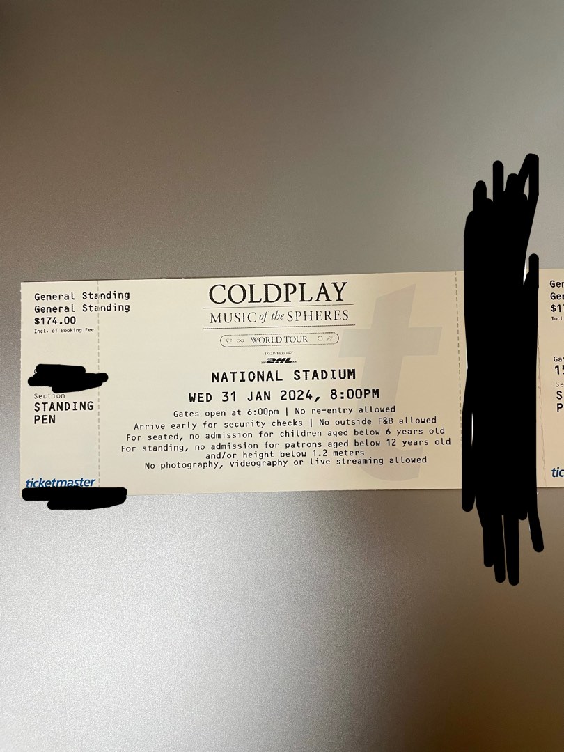 Coldplay Ticket 31 Jan 2024, Tickets & Vouchers, Event Tickets on Carousell