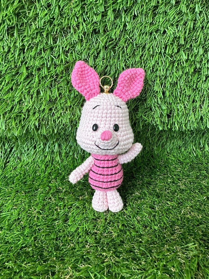 Crochet Piglet keychain, Hobbies & Toys, Stationery & Craft, Handmade ...