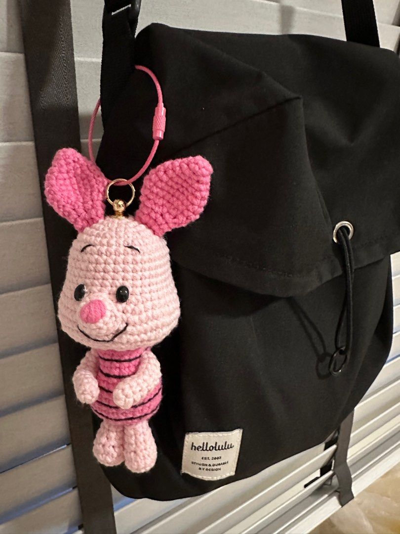 Crochet Piglet keychain, Hobbies & Toys, Stationery & Craft, Handmade ...