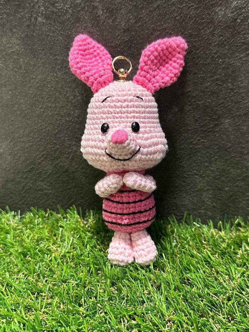 Crochet Piglet keychain, Hobbies & Toys, Stationery & Craft, Handmade ...