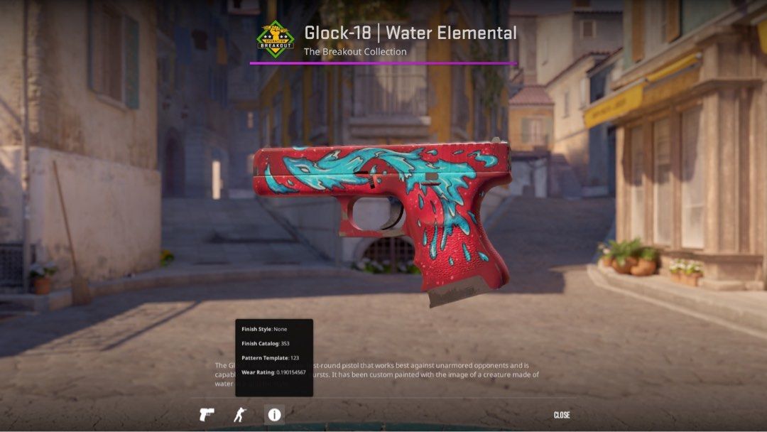 CSGO CS2 Glock-18 | Water Elemental FT [BUFF PRICE], Hobbies & Toys ...
