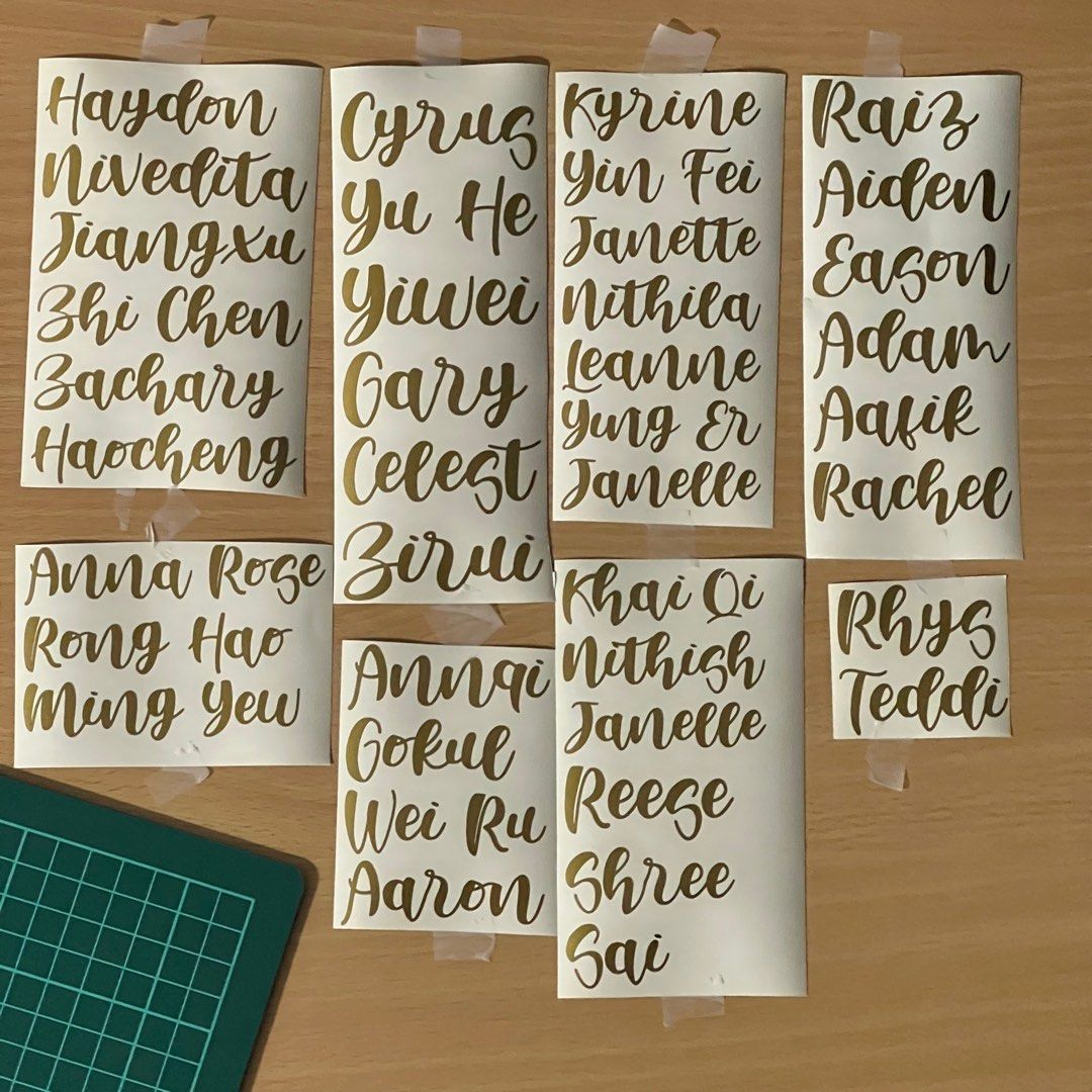 Customisable Name Stickers, Hobbies & Toys, Stationery & Craft ...